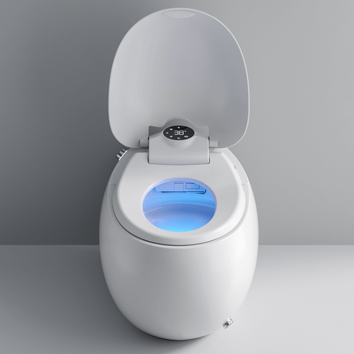 Bacia Intelligent Smart Toilet Ovale com Bidê Rimless Caixa Interna Branca completa 110V – BCSMT ...